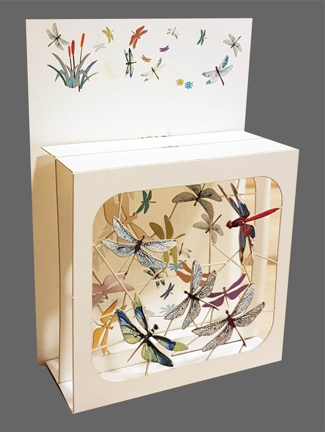 Dragonfly Magic Box Laser Cut Card - Etsy