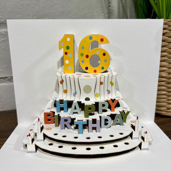 16th Birthday Pop up Cards - Etsy
