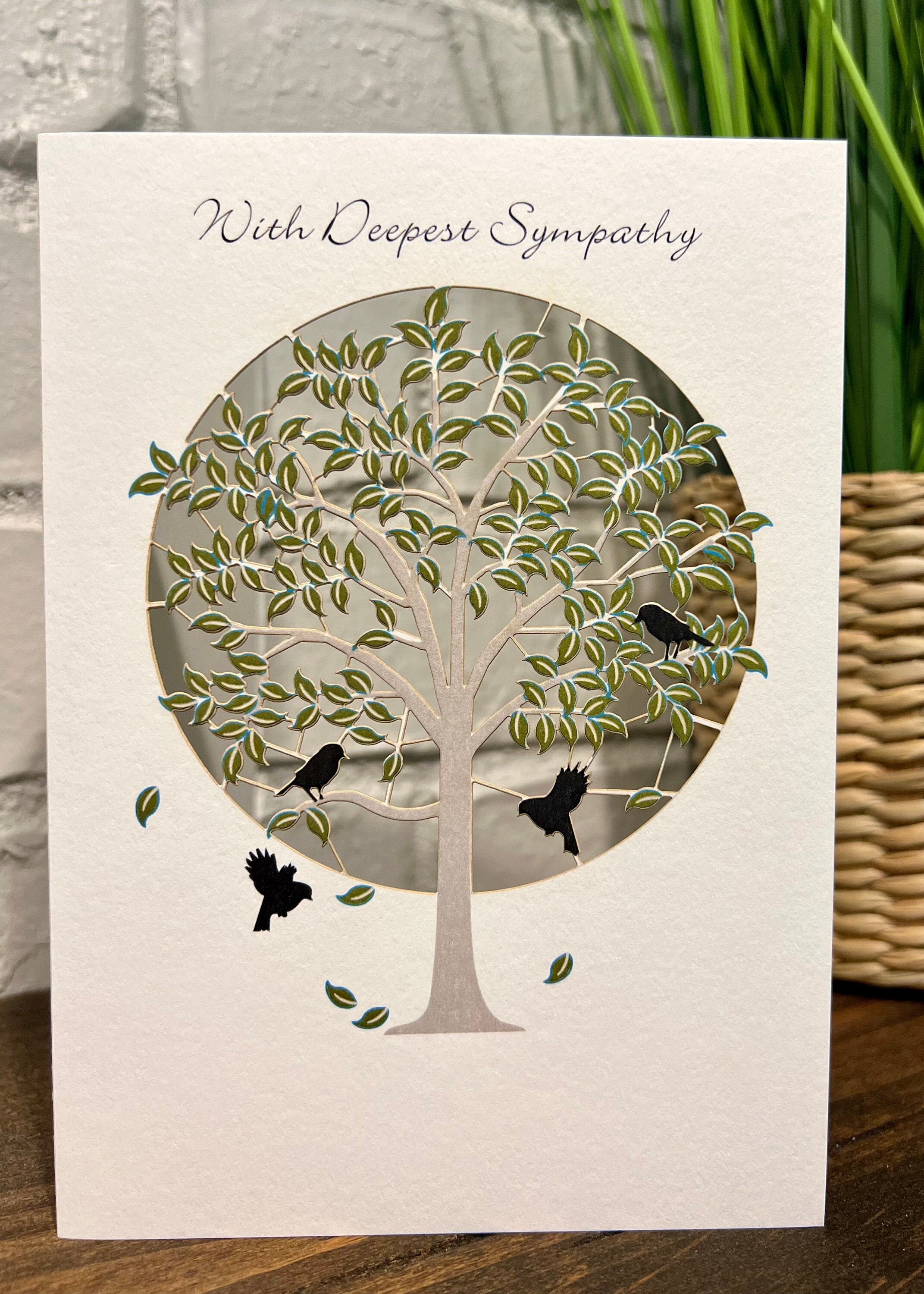 With Deepest Sympathy Tree Laser Cut Card - Etsy