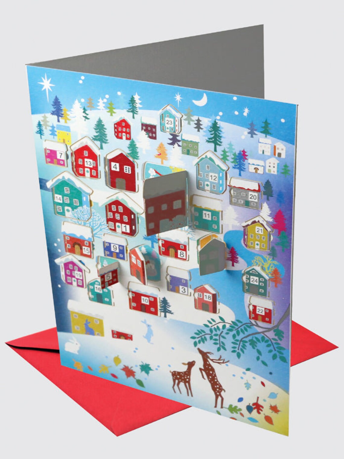 Christmas Holiday Houses Advent Calendar 8x6 - Etsy