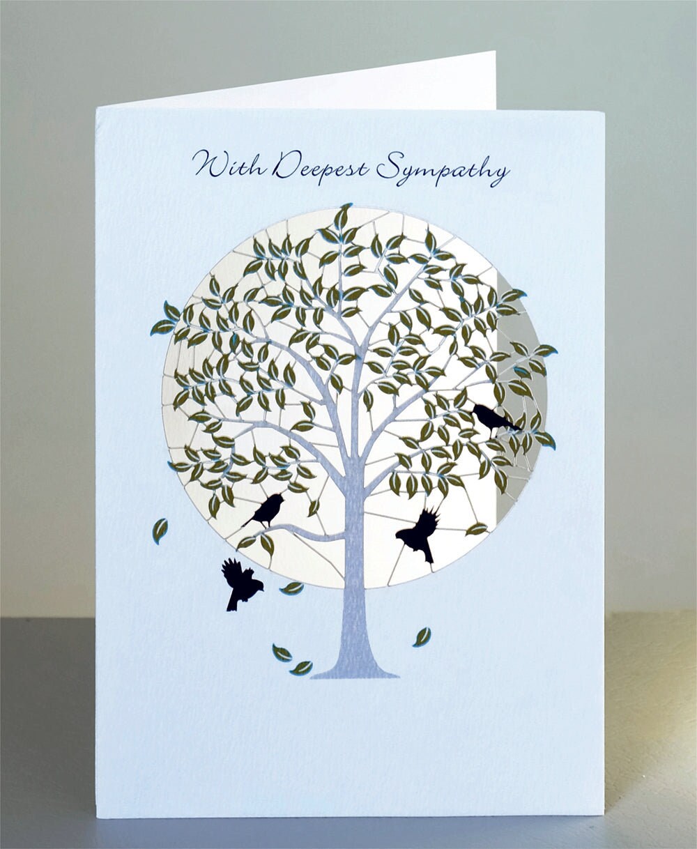 With Deepest Sympathy Tree Laser Cut Card - Etsy