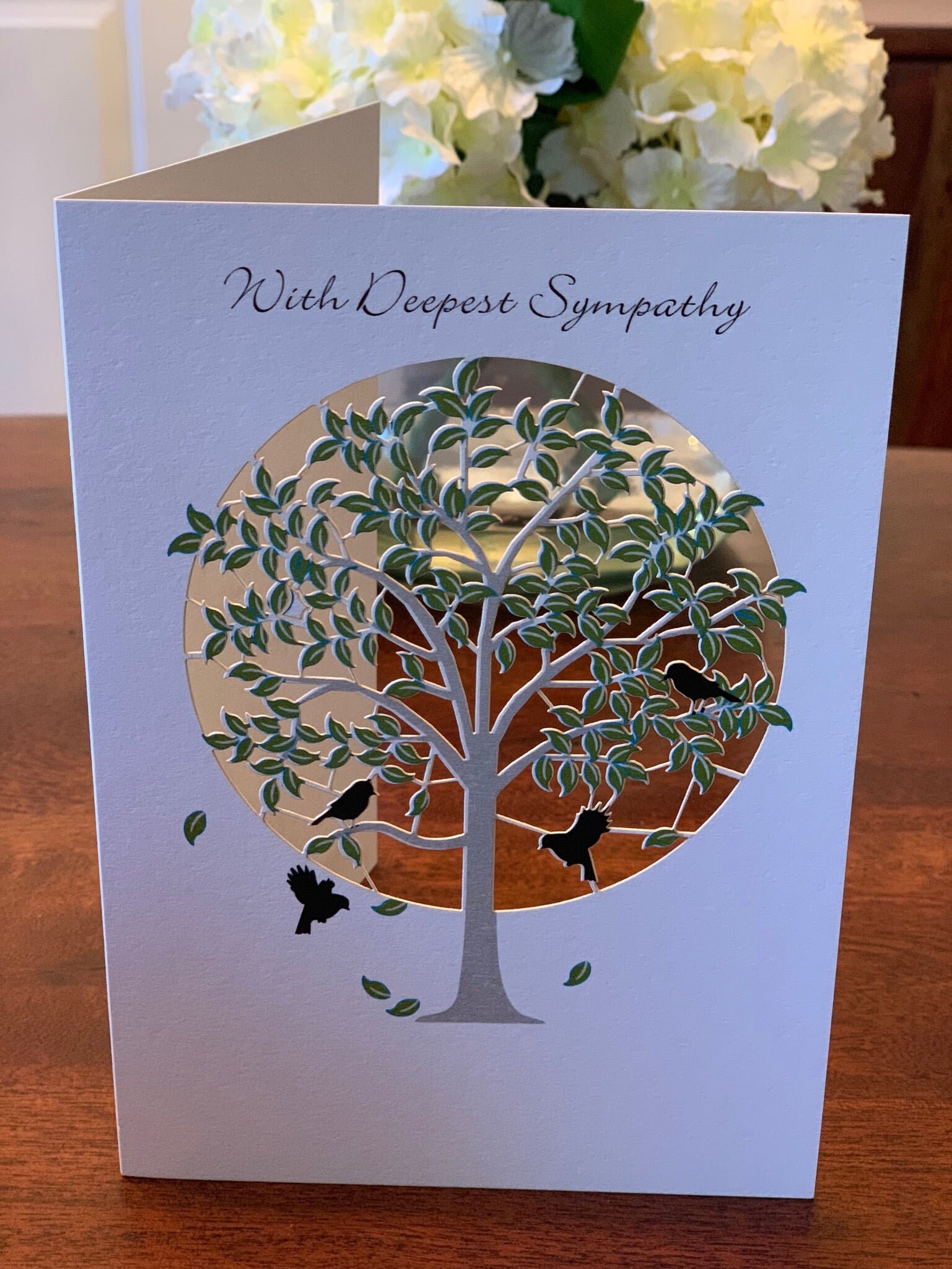 With Deepest Sympathy Tree Laser Cut Card - Etsy