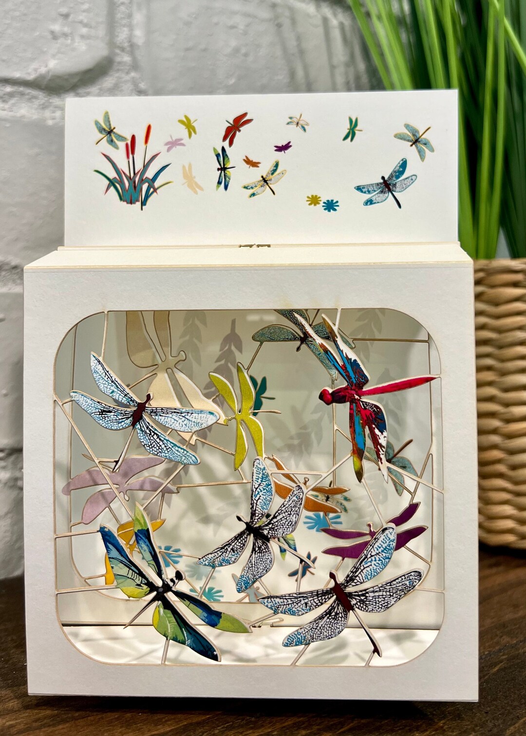 Dragonfly Magic Box Laser Cut Card - Etsy