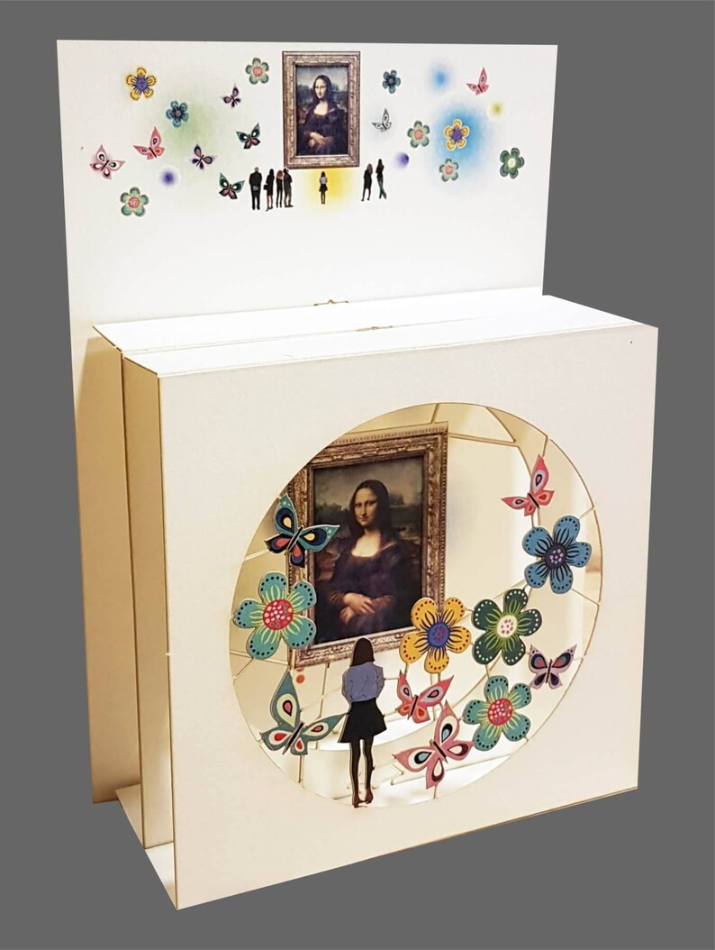 Magic Box Mona Lisa Laser Cut 3D Card - Etsy