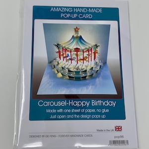 Happy Birthday Carousel Pop up Laser Cut Card Designed by One Artist - Etsy