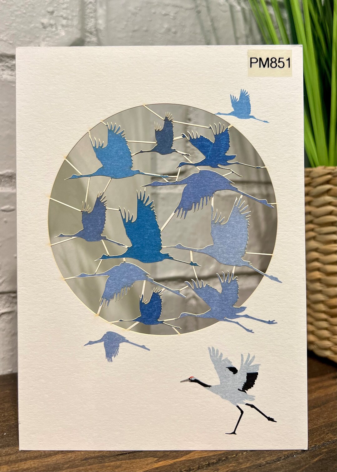 Crane Laser Cut Card - Etsy