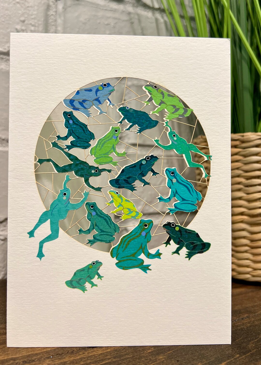 Frog Laser Cut Artistic Card - Etsy