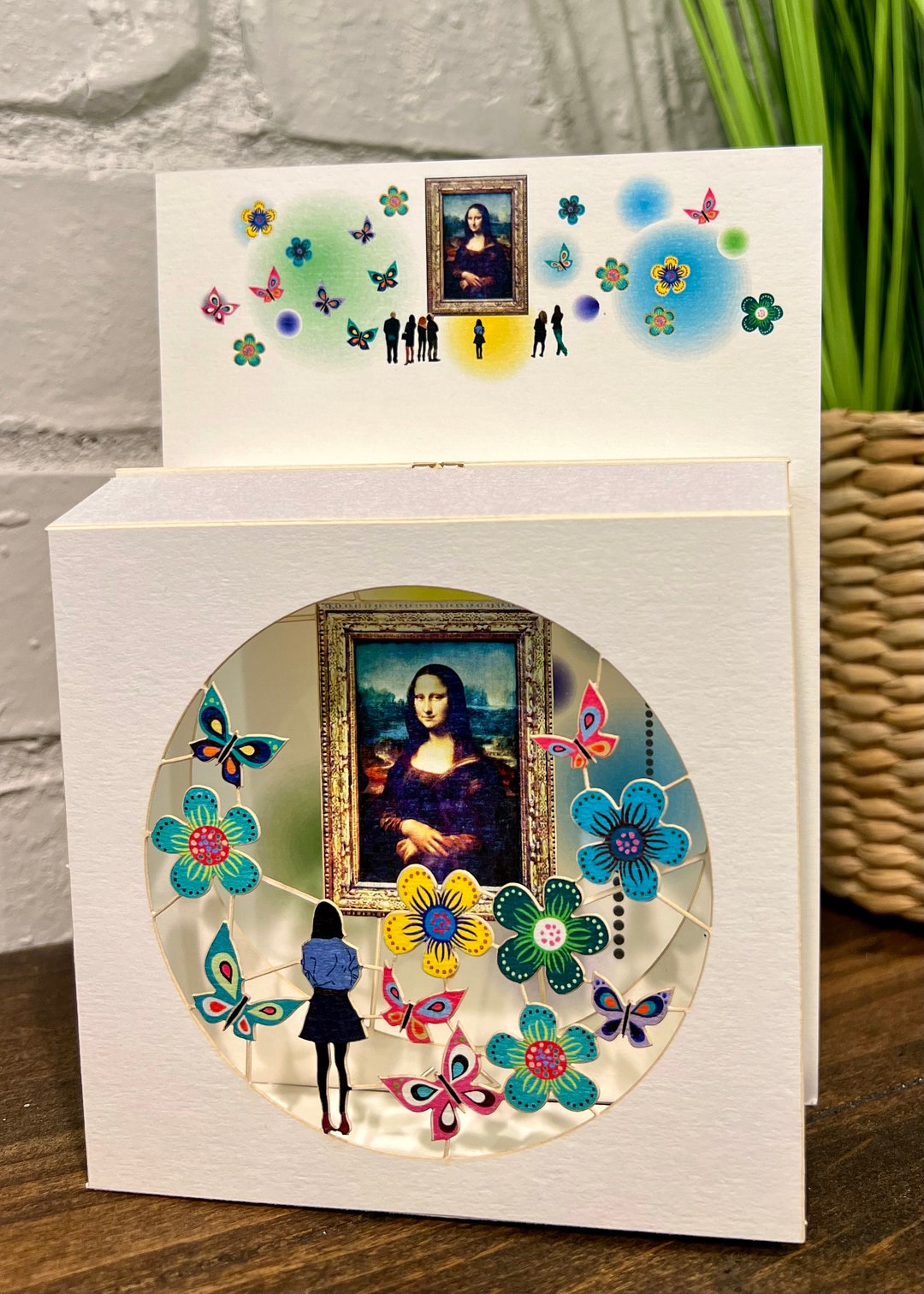 Mona Lisa Work of Art Laser Cut 3D Greeting Card - Etsy
