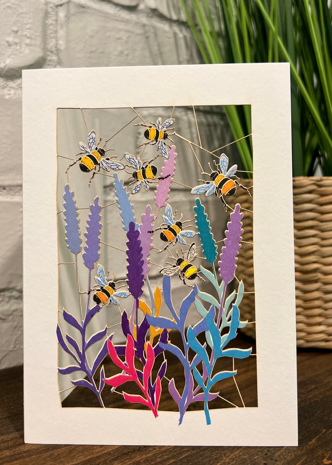 Wild Bees in the Garden Laser Cut Greeting Card - Etsy