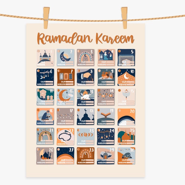 Laser Cut Plans for Ramadan Countdown Calendar Cdr-dxf-pdf-svg-ai ...