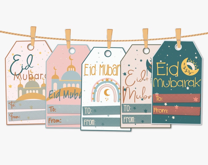 Eid Mubarak Gift Tag - Ramadan - Happy Eid - DIY Printable - Wrapping ...