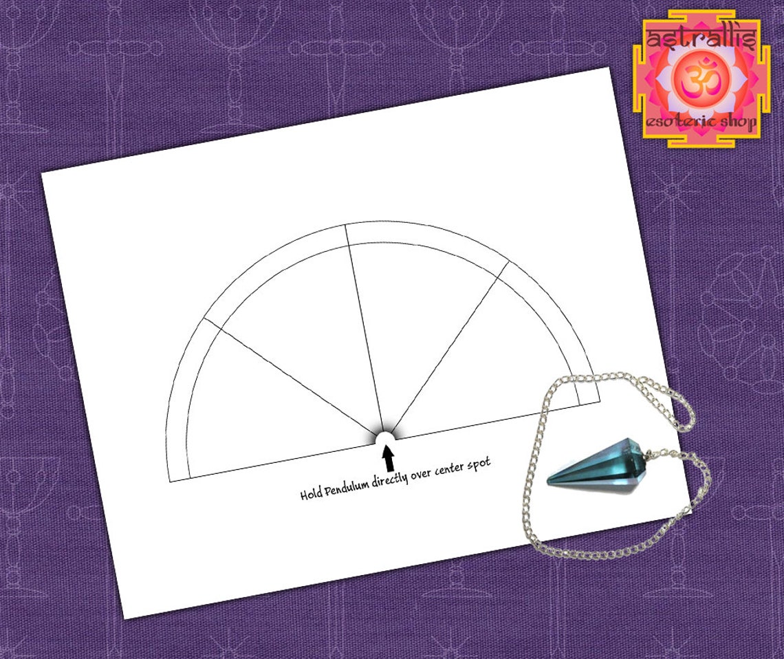 Printable Blank Pendulum Chart | Pendulum Divination Chart - Etsy