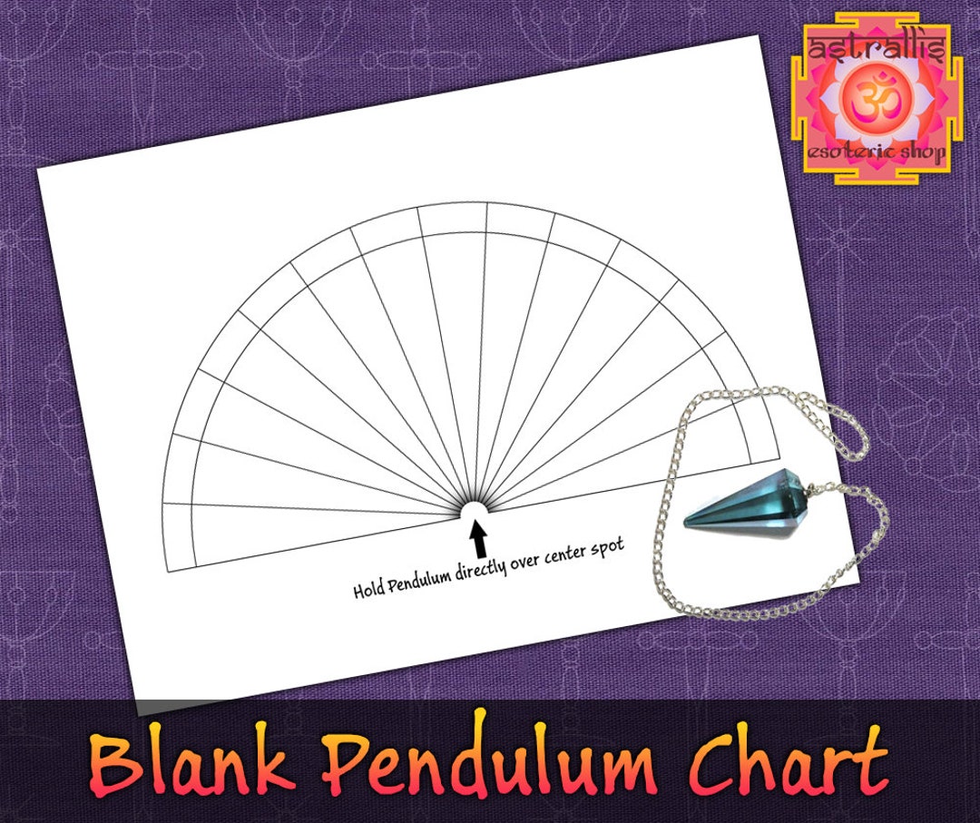 Printable Blank Pendulum Chart | Pendulum Divination Chart - Etsy