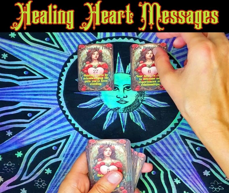 Healing Heart Messages - Printable Oracle Deck - Twin Flames in a ...