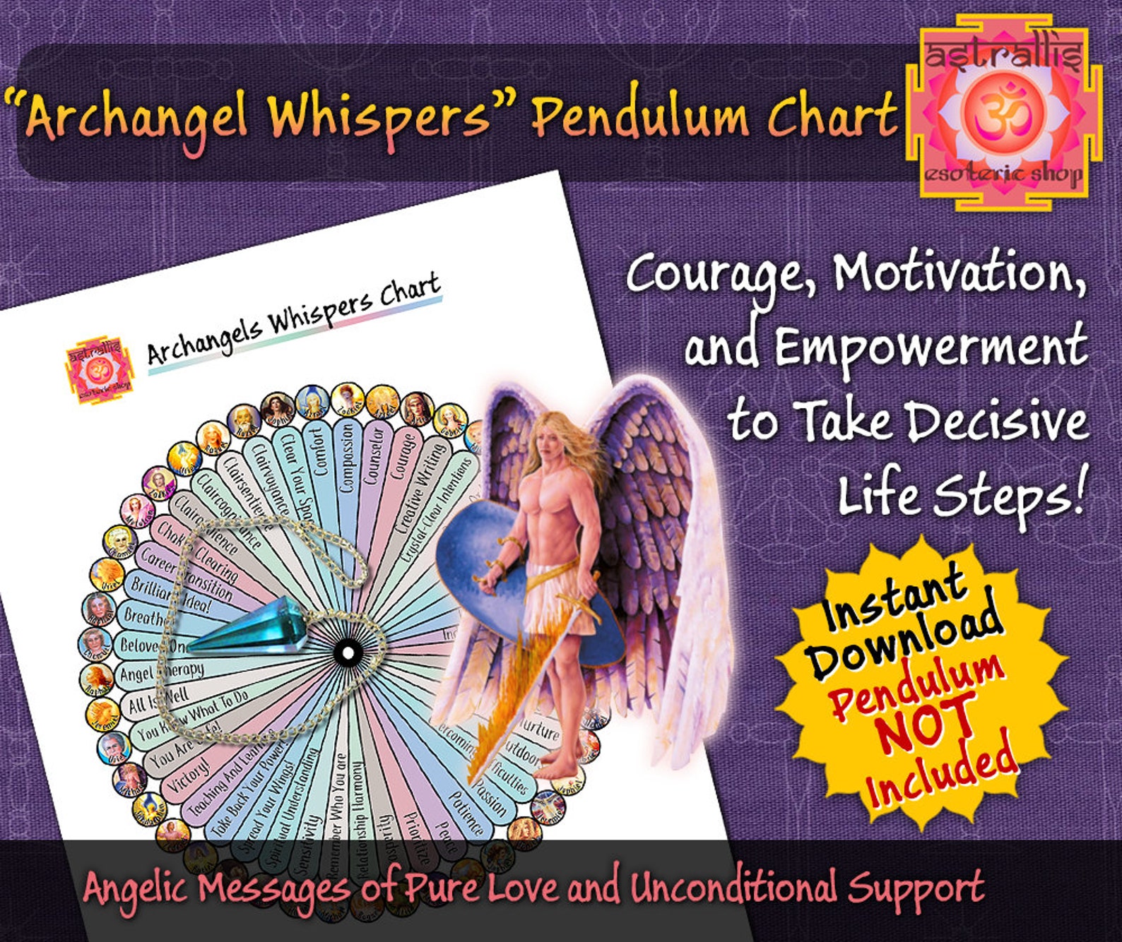 Printable Pendulum Chart - Archangel Whispers - Etsy