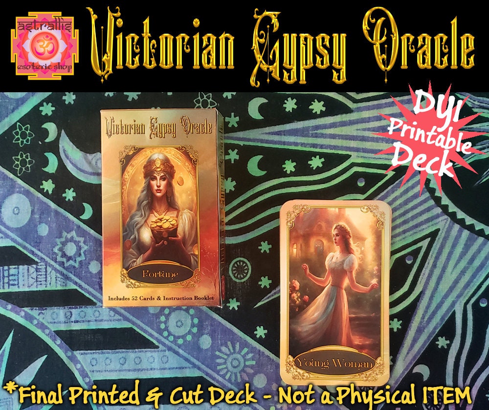 Printable Oracle Deck victorian GYPSY Oracle Divination Cards. - Etsy