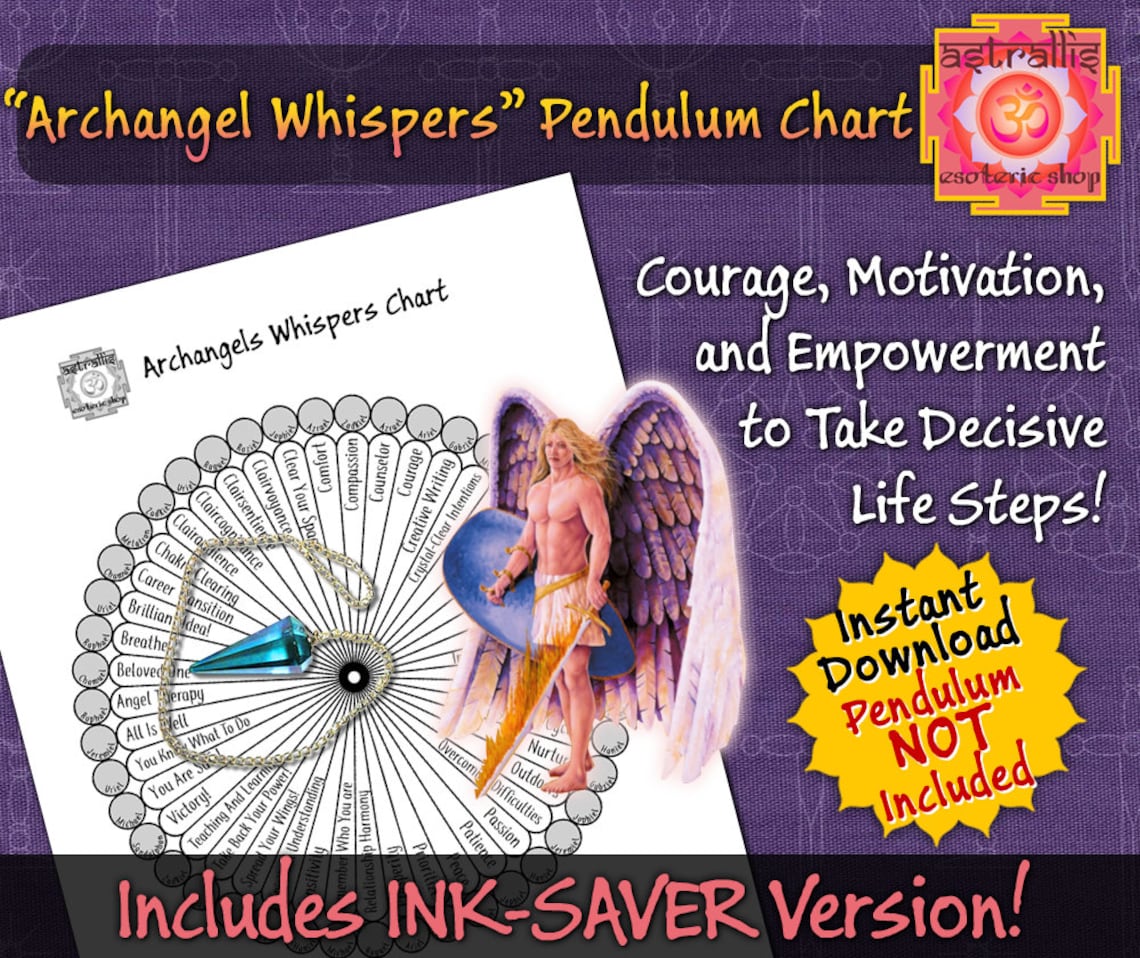 Printable Pendulum Chart - Archangel Whispers - Etsy
