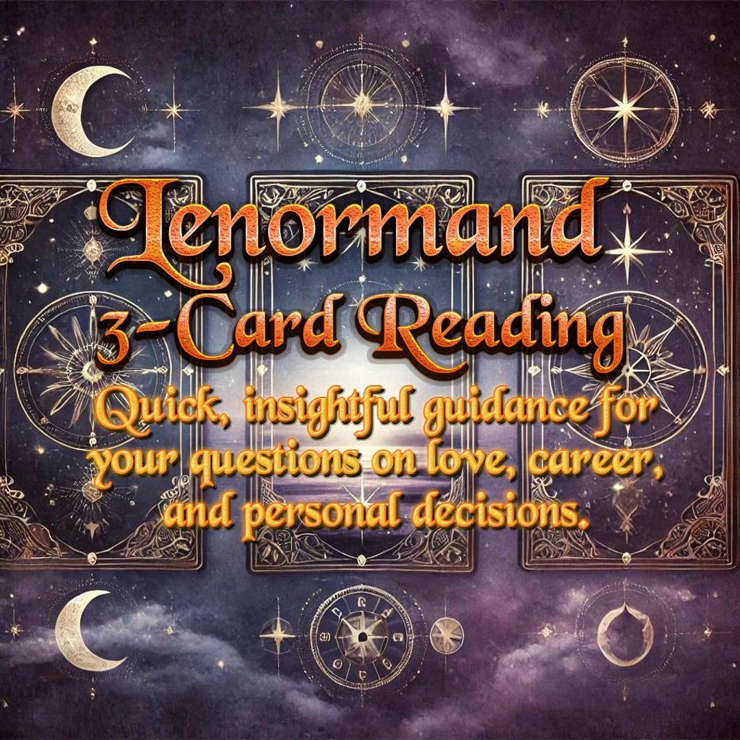Lenormand 3-card Reading | Psychic Reading | Full Video Interpretation ...