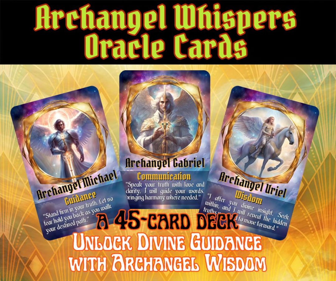 Archangel Whispers Oracle Deck | Printable Angel Oracle Cards | Angel ...