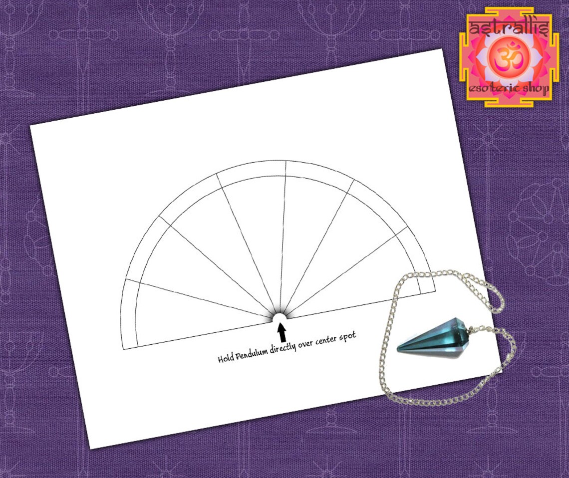Printable Blank Pendulum Chart | Pendulum Divination Chart - Etsy