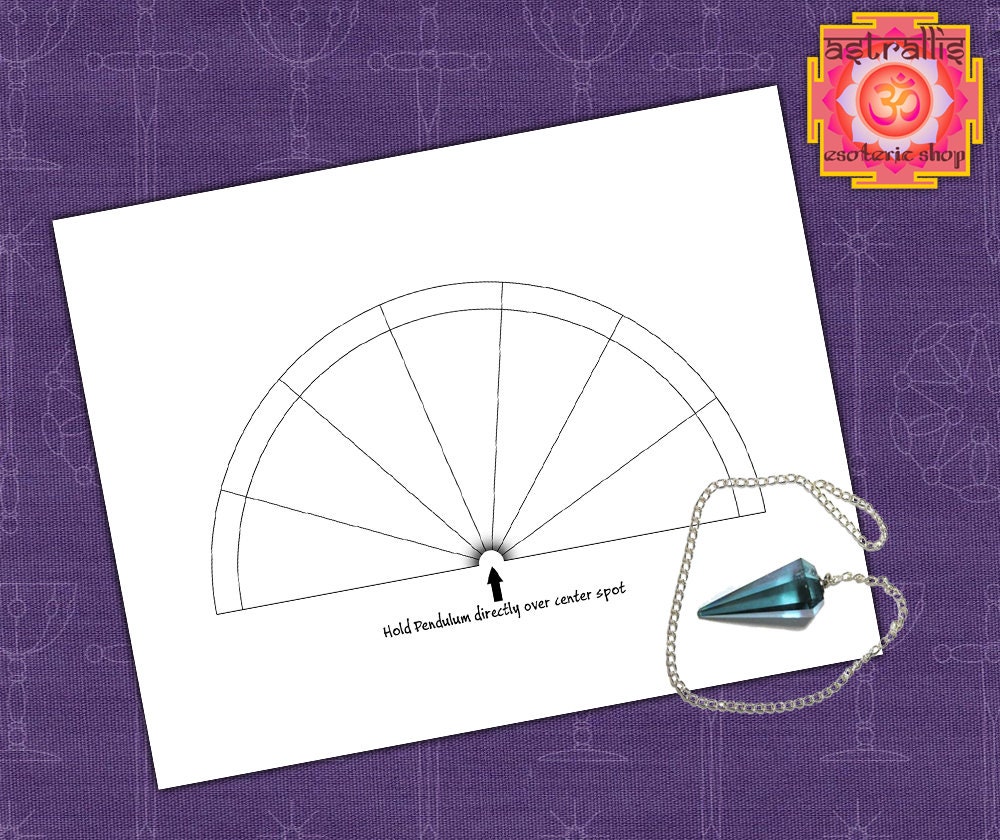 Printable Blank Pendulum Chart | Pendulum Divination Chart - Etsy
