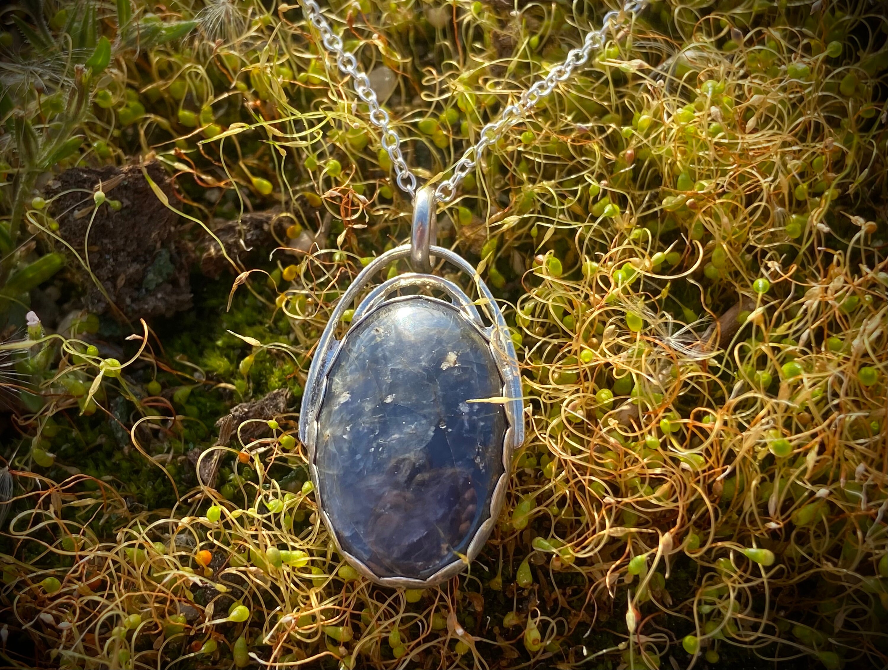 Virginia Blue Quartz Pendant - Etsy