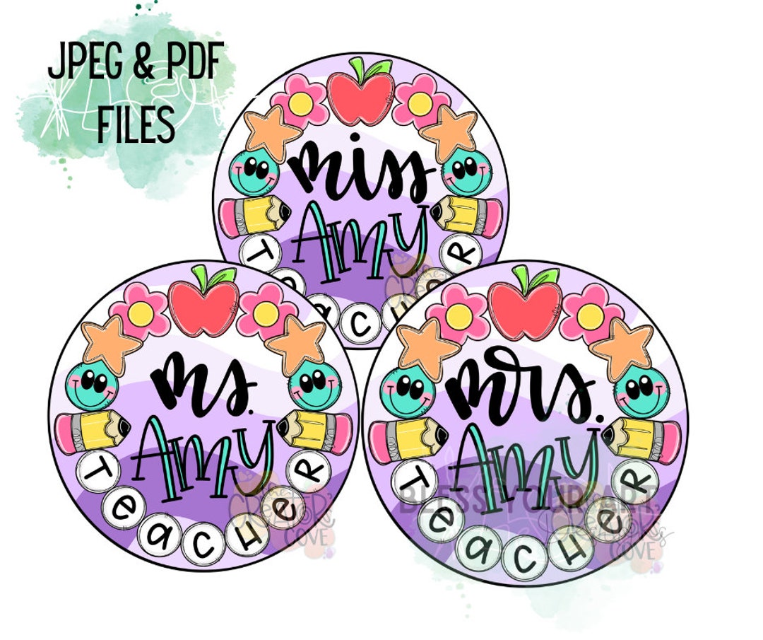 Door Hanger Template: Teacher| Door Hanger Template, Digital Download ...