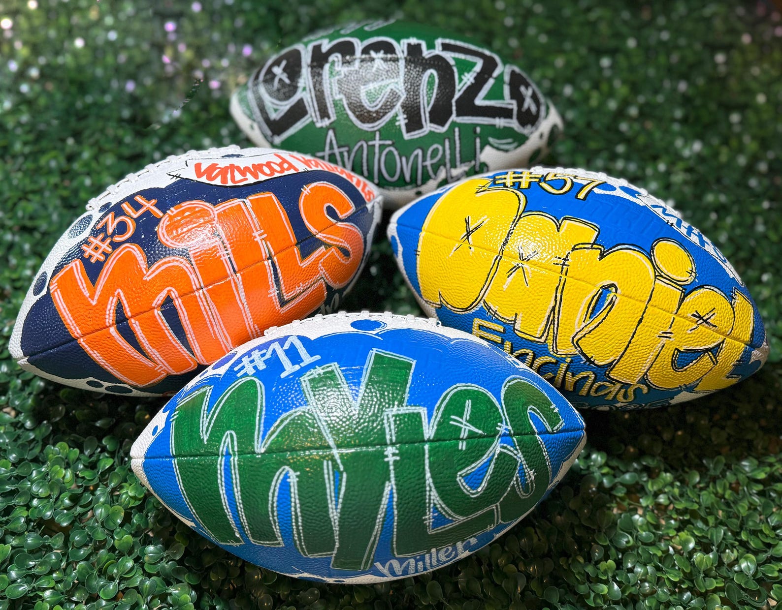 Personalized Hand Painted Football: Senior/coach Gift, Team Decor - Etsy
