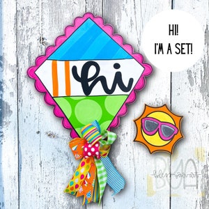 Spring Kite Door Hanger, Spring Door Wreath, Door Hanger and Porch ...