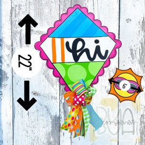 Spring Kite Door Hanger, Spring Door Wreath, Door Hanger and Porch ...