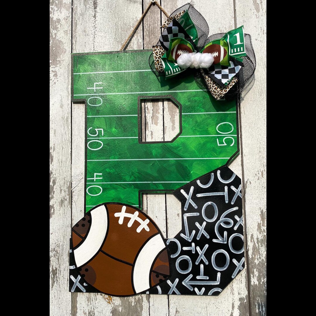 Football Door Hanger, Football Door Decor, Team Door Decor, Sports ...
