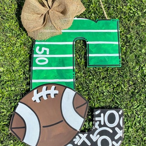 Personalized Football Door Hanger, Football Door Sign, Team Door Decor ...