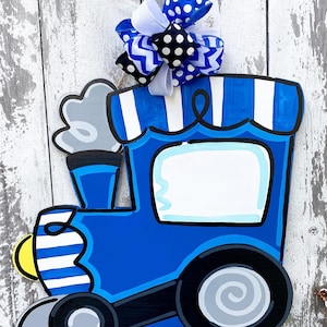 Train Door Hanger, Baby Boy Door Sign, Baby Sign, Nursery Door Decor ...