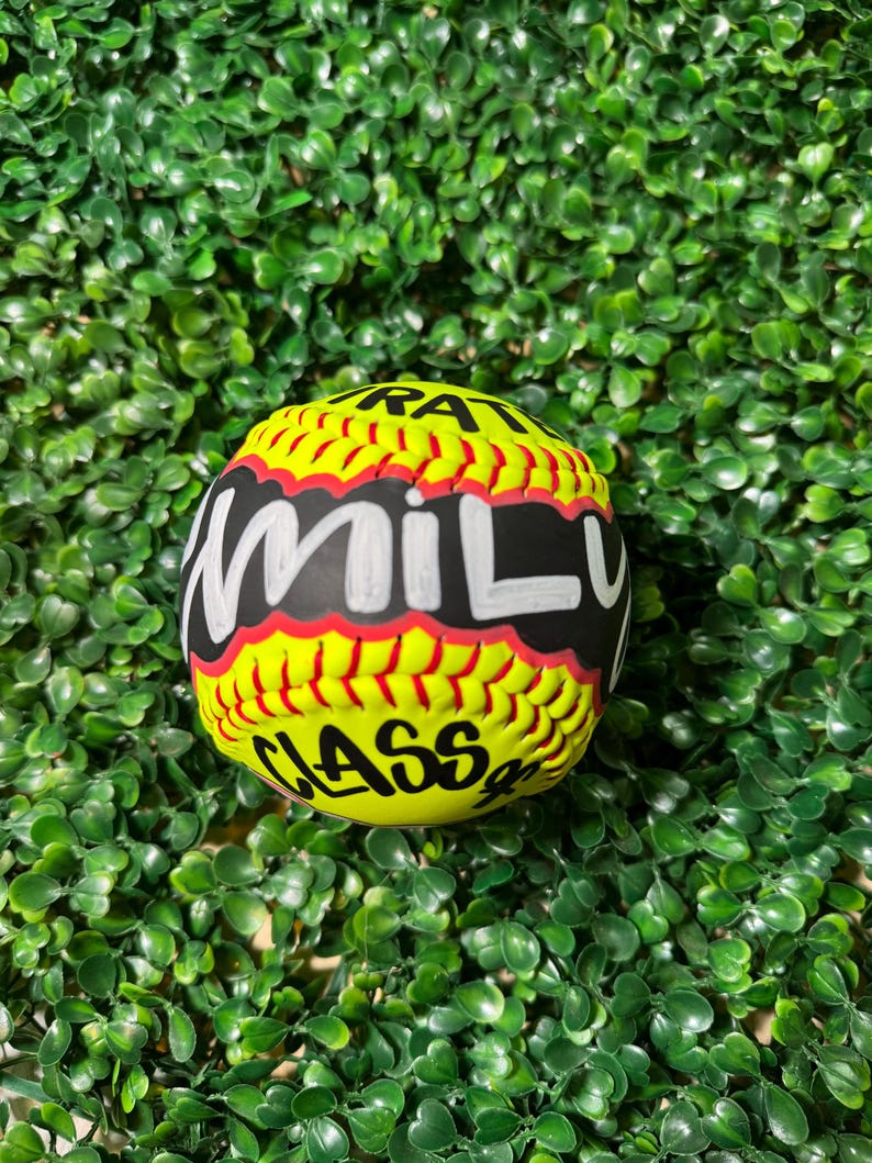 Personalized Hand Painted Softball, Senior Gift, Coach Gift, Athlete ...