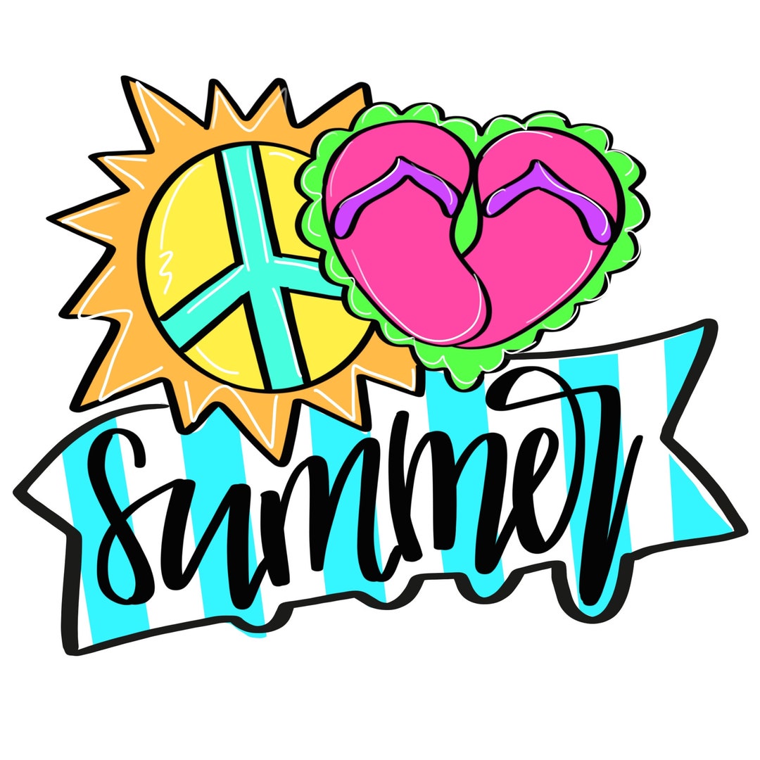 Door Hanger Template: Peace, Love, Summer Hanger| Door Hanger Template ...