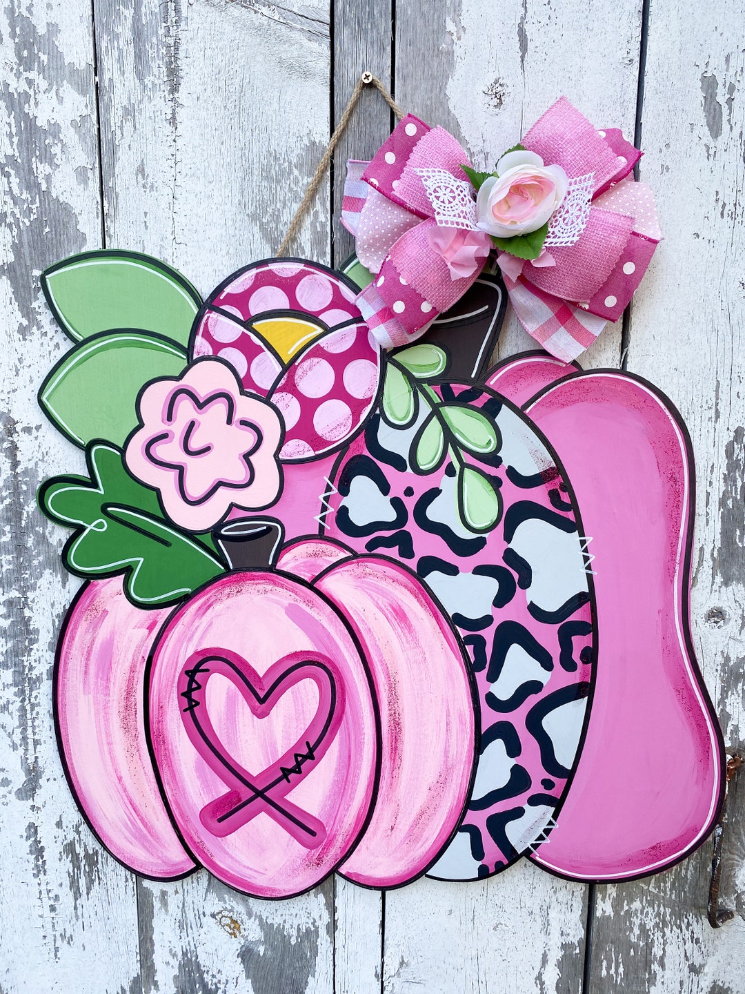 Awareness Month Breast Cancer, Breast Cancer Sign, Pumpkin Door Hanger ...