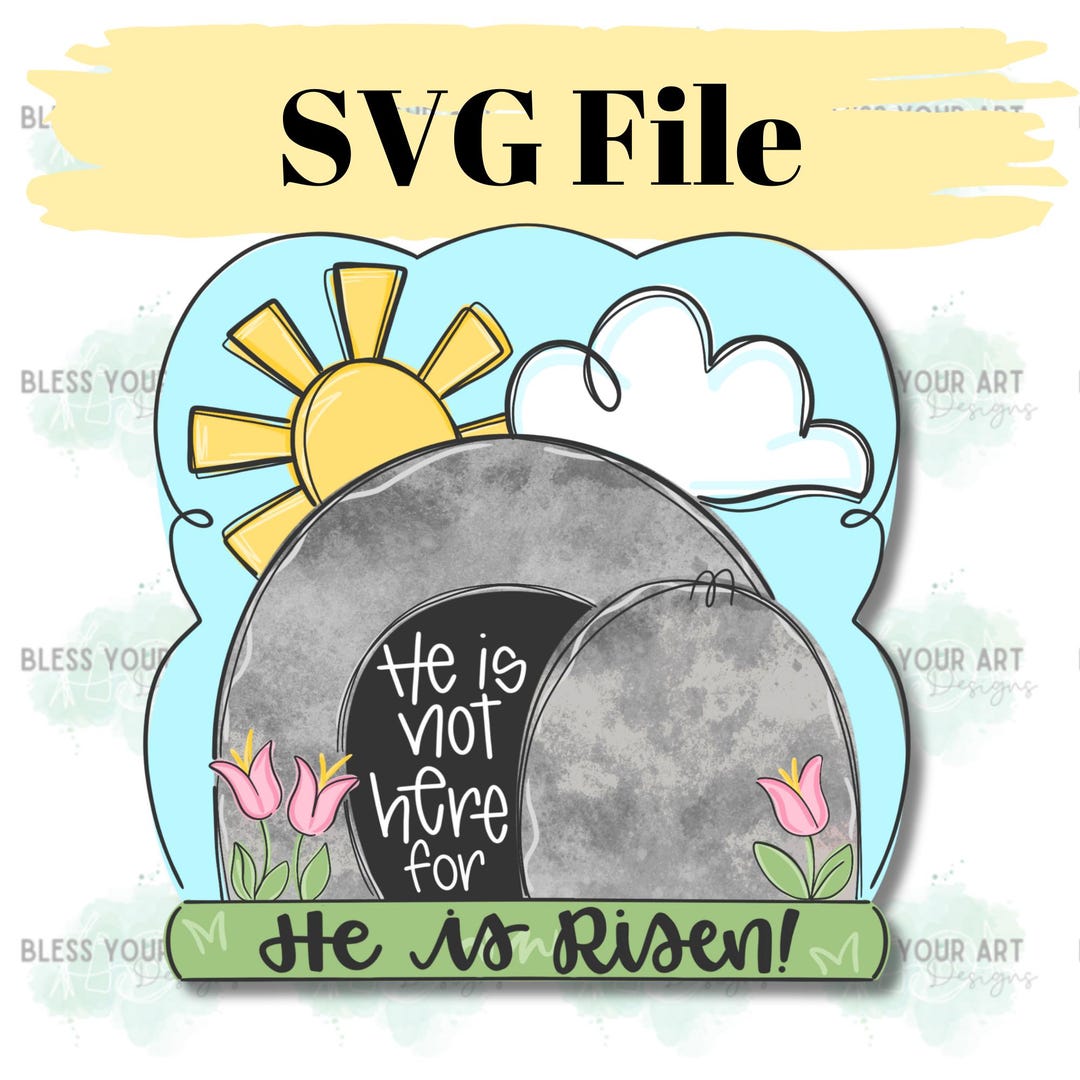 Door Hanger SVG- Easter Tomb Digital Download, Welcome Sign SVG, Laser ...