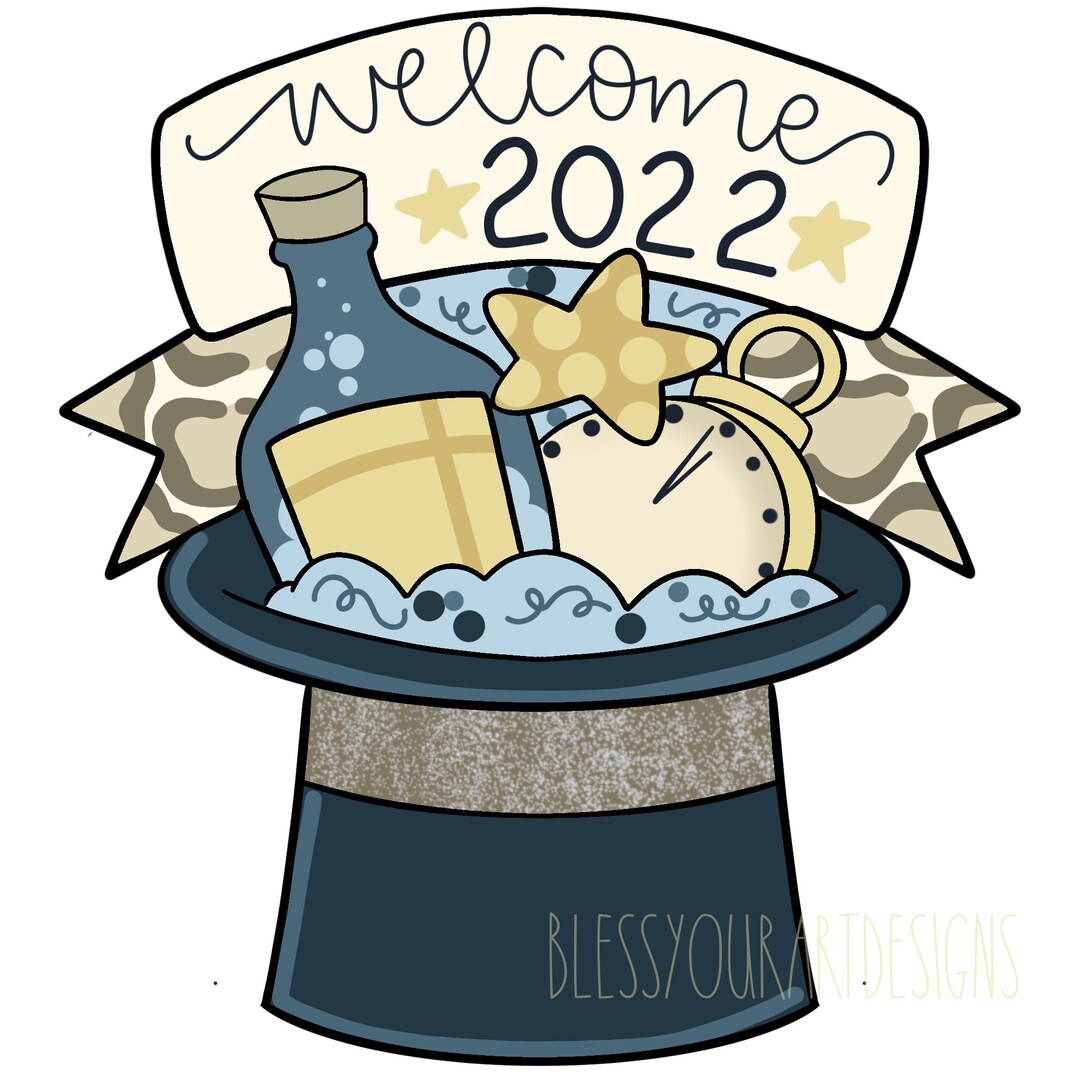 Door Hanger Template: New Years Door Hanger Template, Digital Download ...