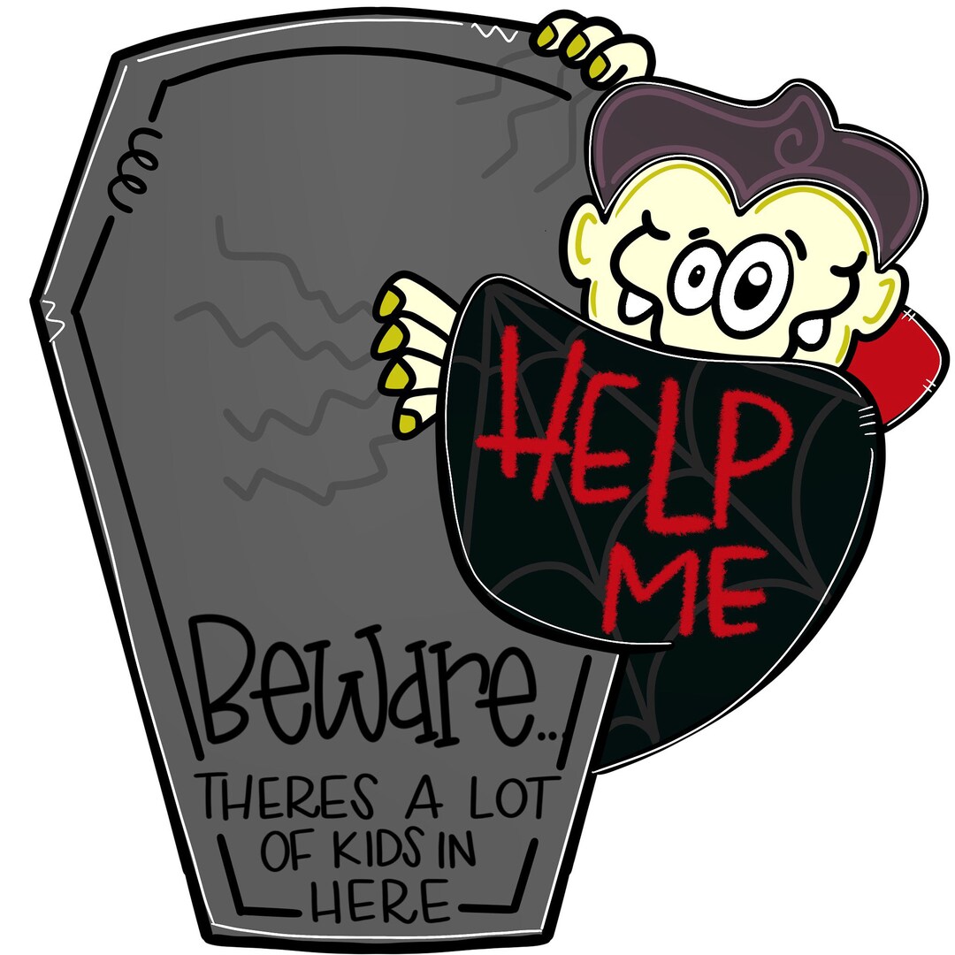 Door Hanger Template: Vampire| Door Hanger Template, Digital Download ...