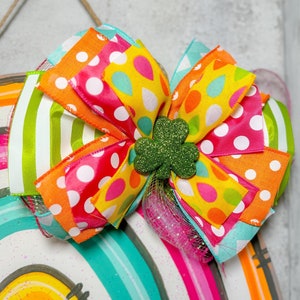 St. Patricks Day Door Decor, Front Door Decor, Rainbow Door Hanger ...