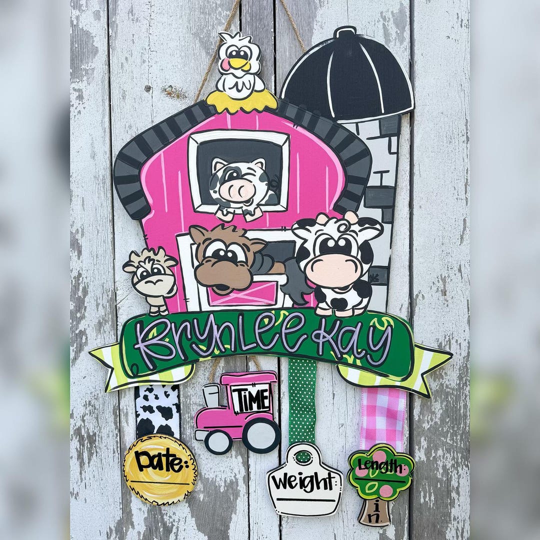 Farm Hospital Stat Door Hanger| Farm Animal Decor, Baby Shower Gift ...