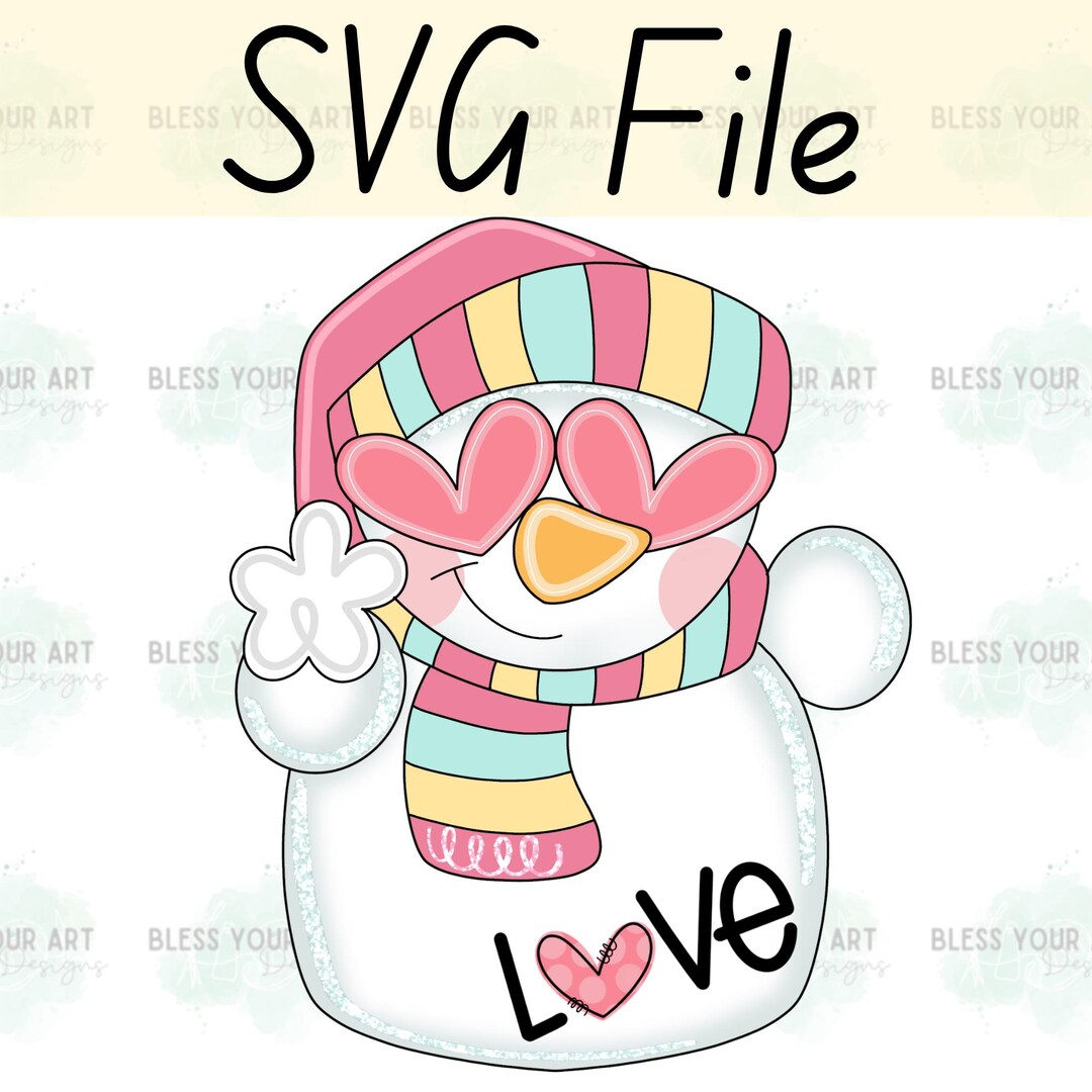 Door Hanger SVG- Valentine Snowman, Digital Download, Welcome Sign SVG ...