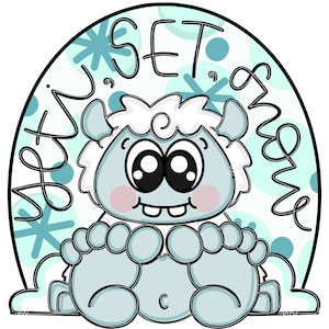 Door Hanger Template: Yeti, Set, Snow| Door Hanger Template, Digital ...