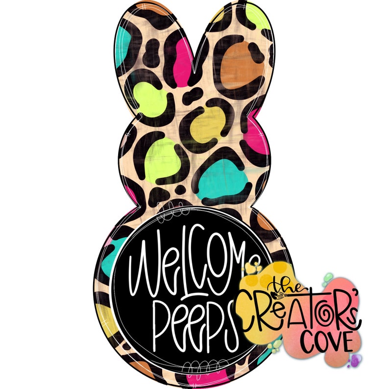 Door Hanger Template: Welcome Peeps| Door Hanger Template, Digital ...