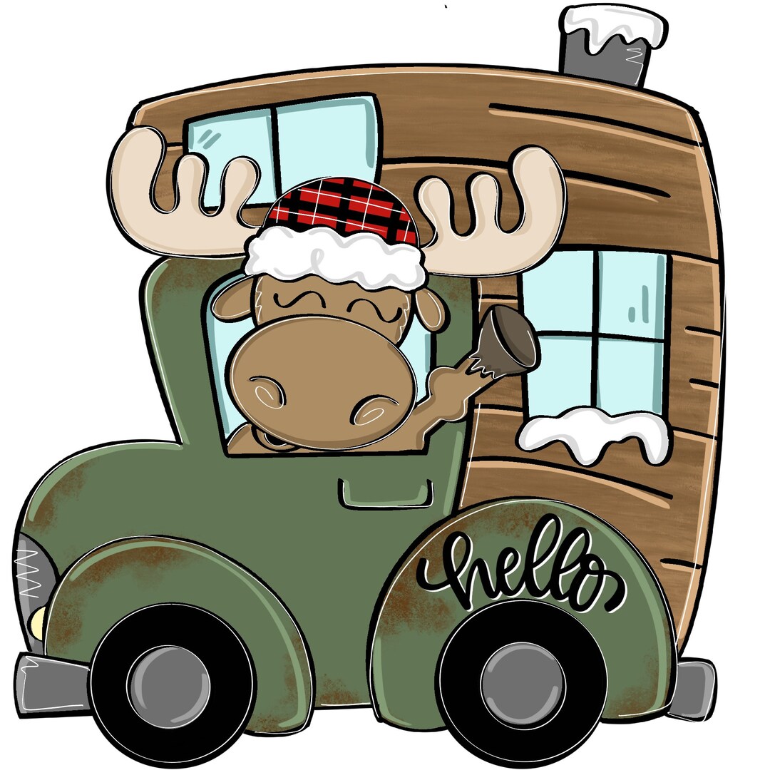 Door Hanger Template: Moose Camper| Door Hanger Template, Digital ...