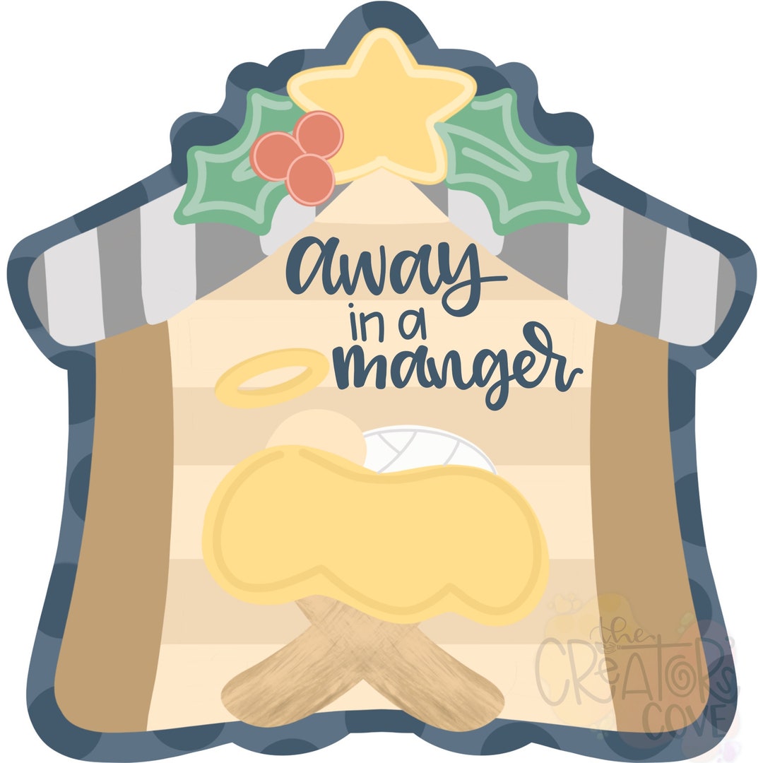 Manger Door Hanger Template: Digital Pattern for DIY Christmas Porch ...