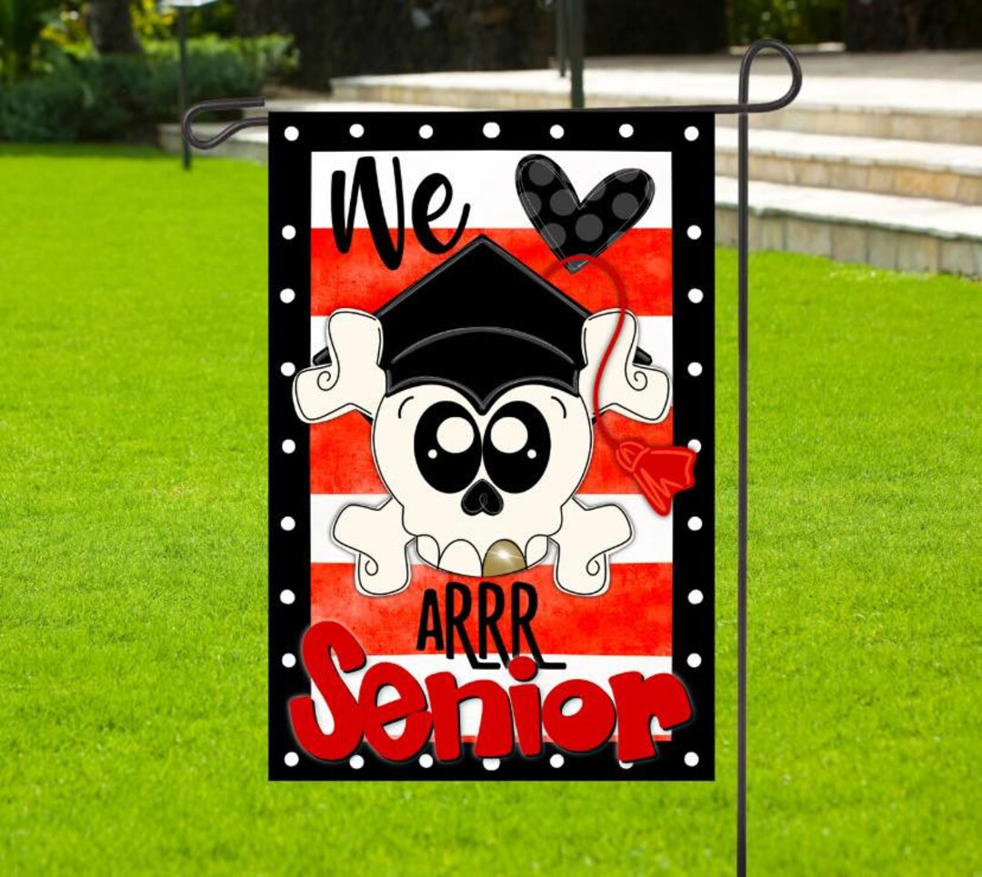 PRE-ORDER: Pirate Graduate Vinyl Garden Flag - Etsy