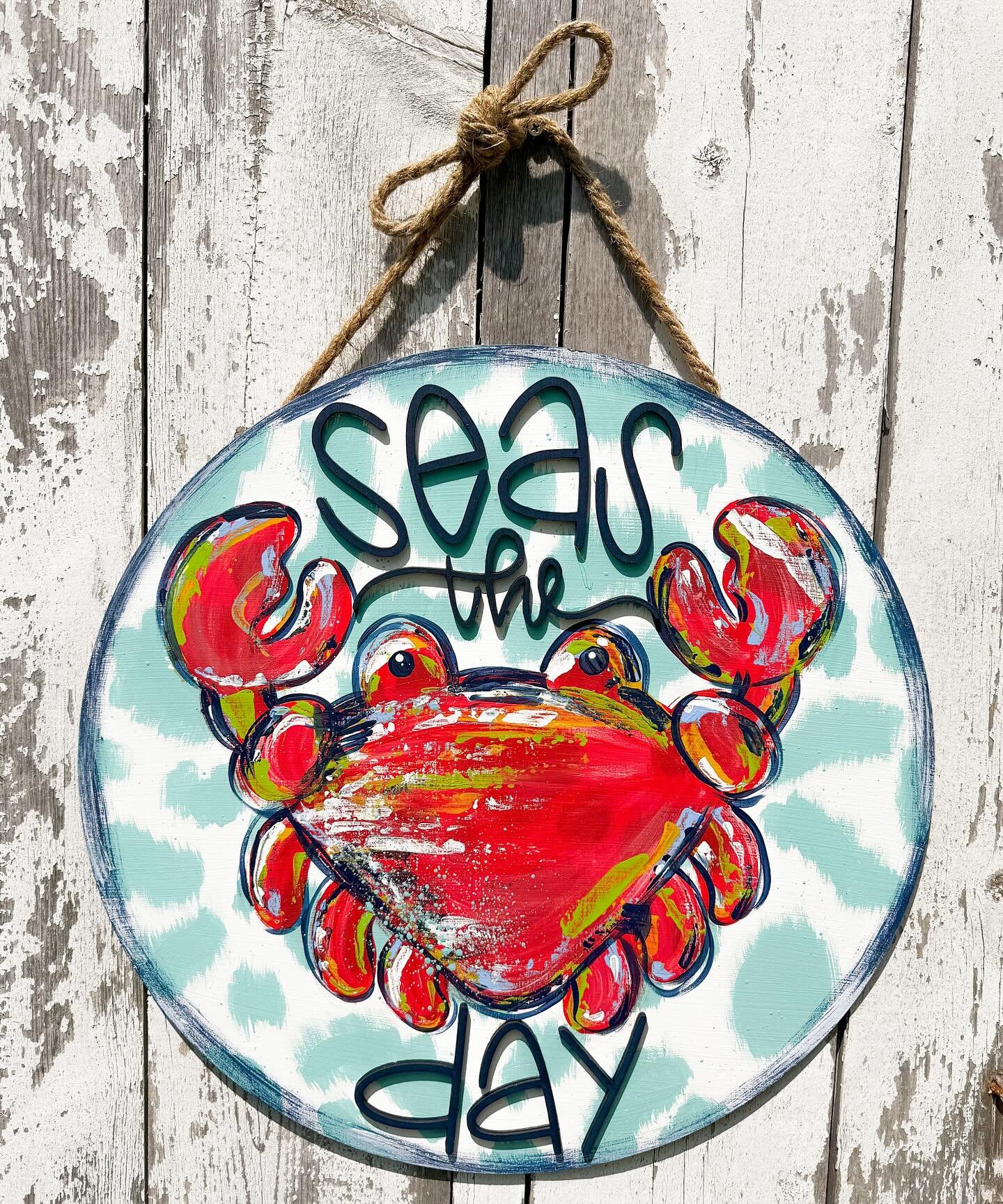 Summer Door Wreath, Beach Sign, Coastal Core Decor, Hello Seas the Day ...