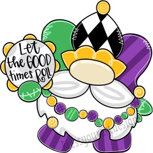 Door Hangertemplate: Mardi Gras Gnome| Door Hanger Template| Mardi Gras ...