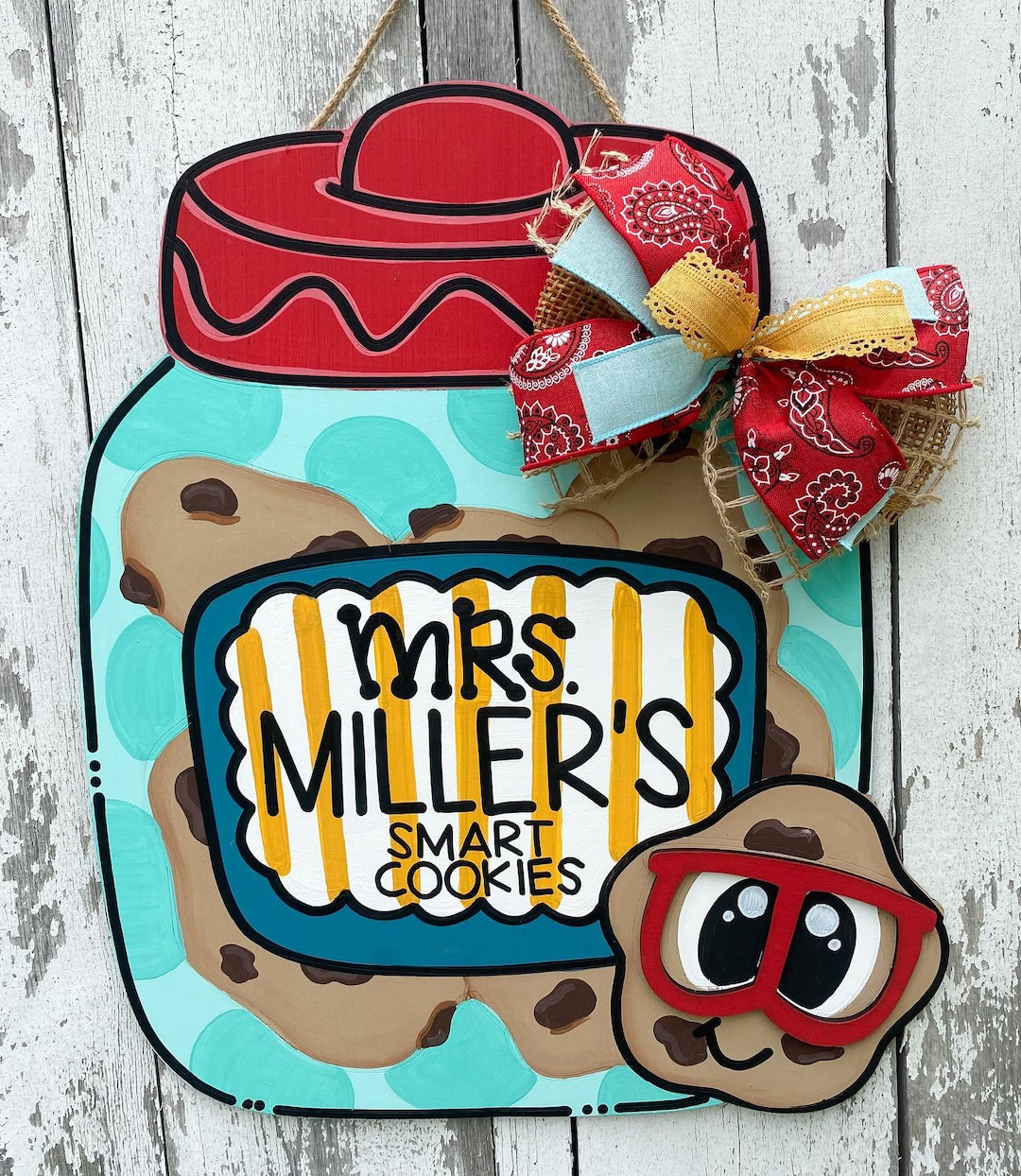 Teacher Door Sign, Cookie Jar Door Hanger, Teacher Sign, Classroom ...